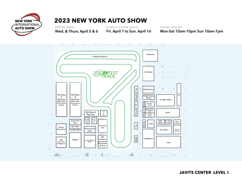 Show Map - New York International Auto Show