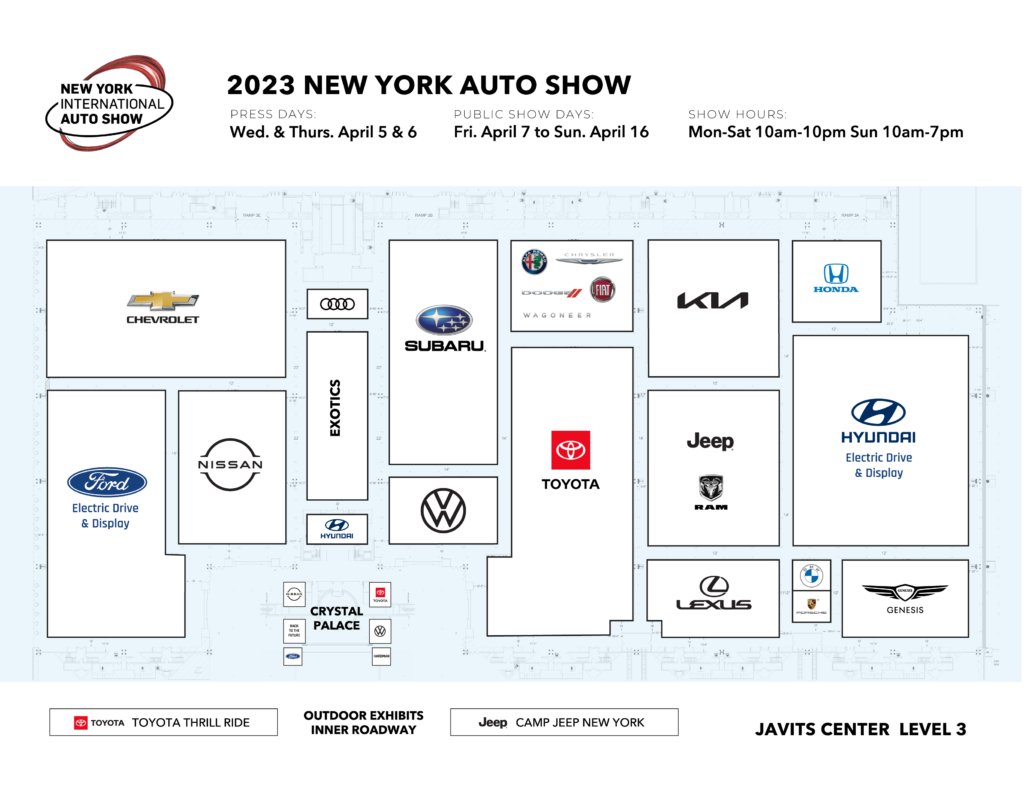 Show Map - New York International Auto Show