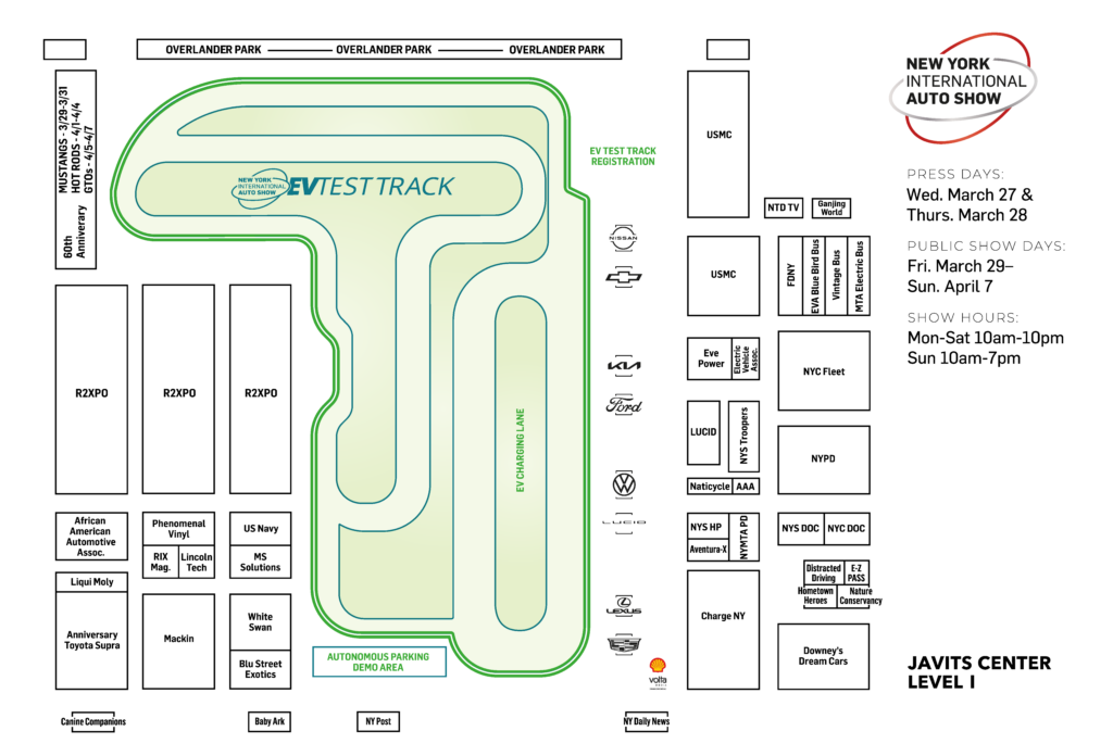 Show Map – New York International Auto Show
